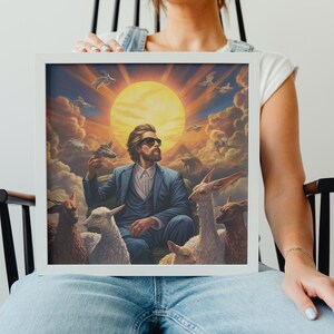 The Creation of Adam With Sunglasses Animals - Printable Wall Art ...