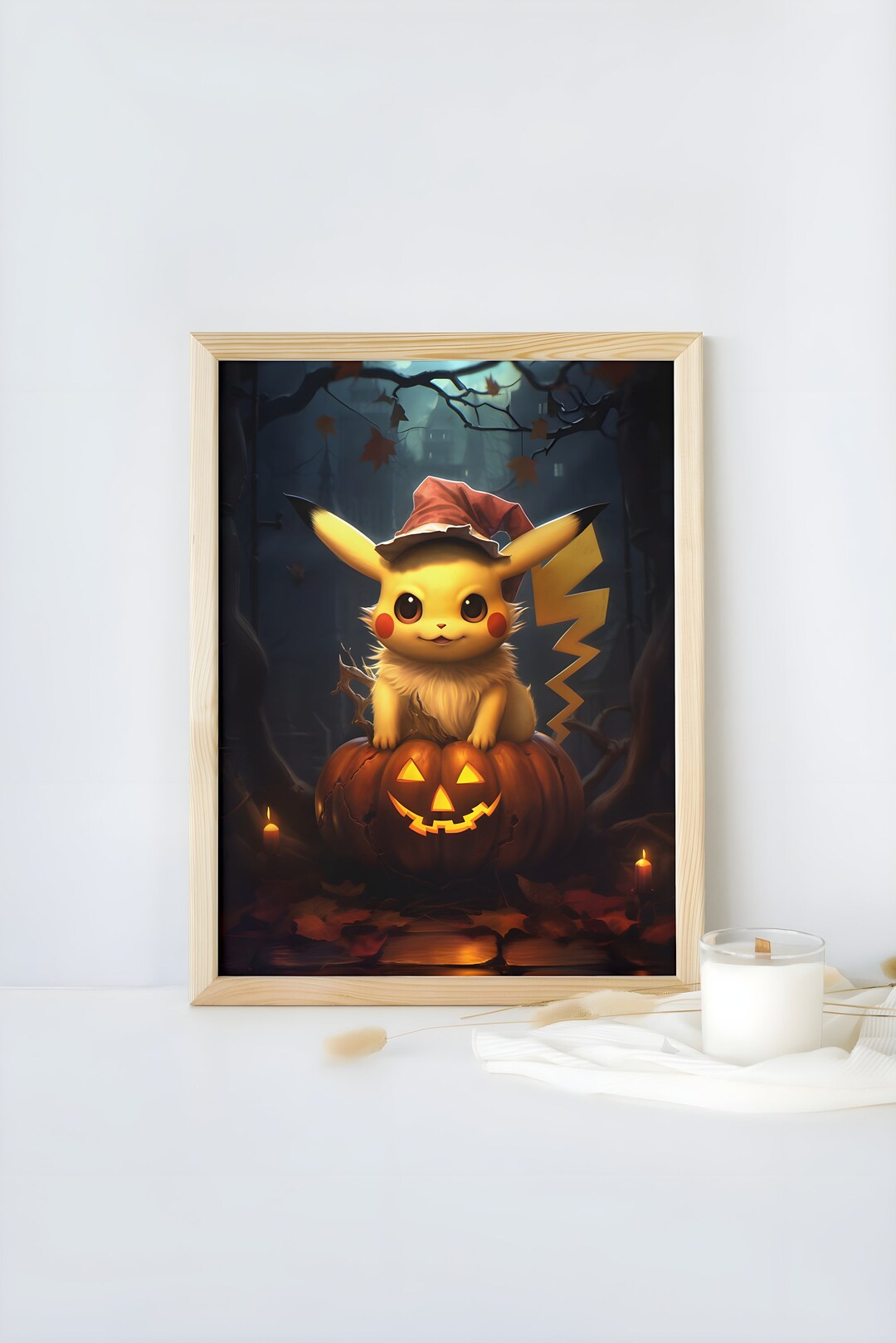 Spooky Pikachu Halloween Printable Wall Art - Etsy