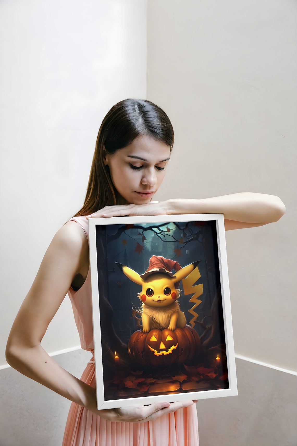 Spooky Pikachu Halloween Printable Wall Art - Etsy