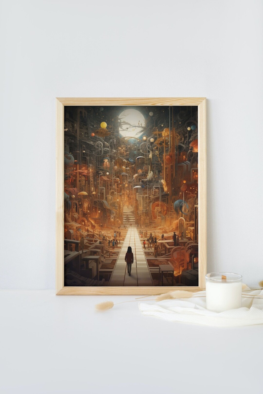 A Stroll Through the Multiverse, Room Decor Animal Painting, Printable ...