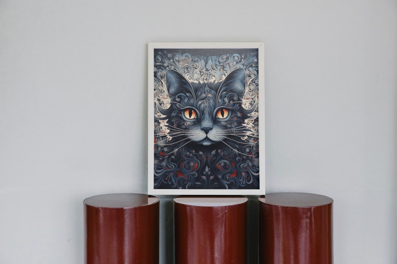 Mystic Feline Essence Cat Printable Wall Art - Etsy