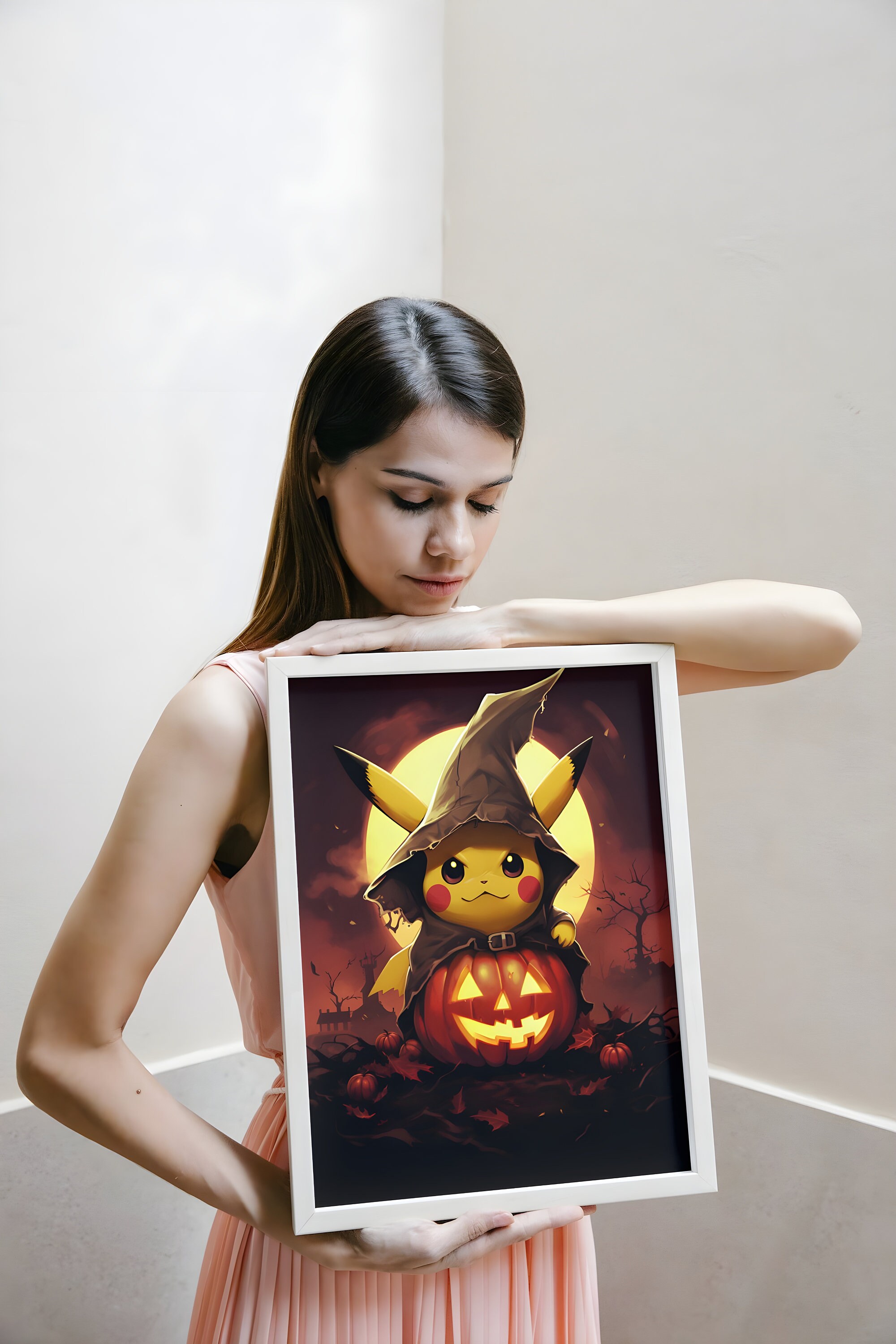 Spooky Pikachu Halloween Printable Wall Art - Etsy