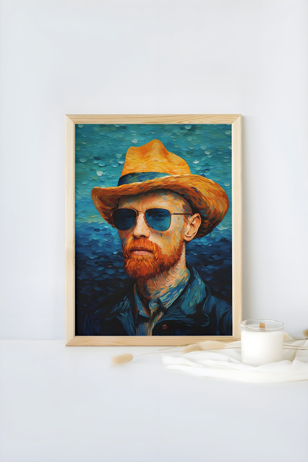 Van Gogh Self Portrait Reimagined Printable Wall Art - Etsy