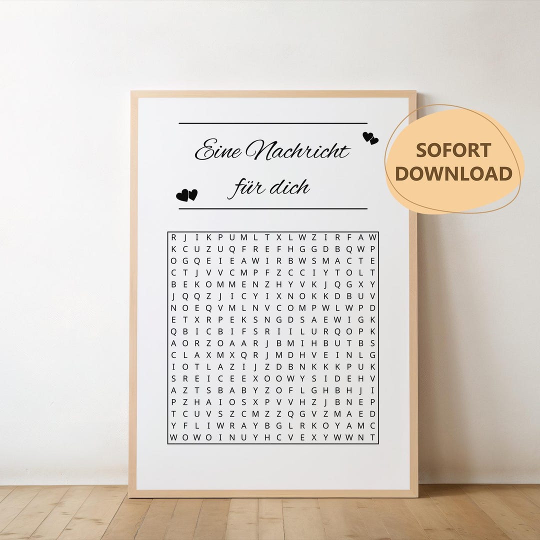 We're Having a Baby Word Search Puzzle | Announce Pregnancy | Digital ...