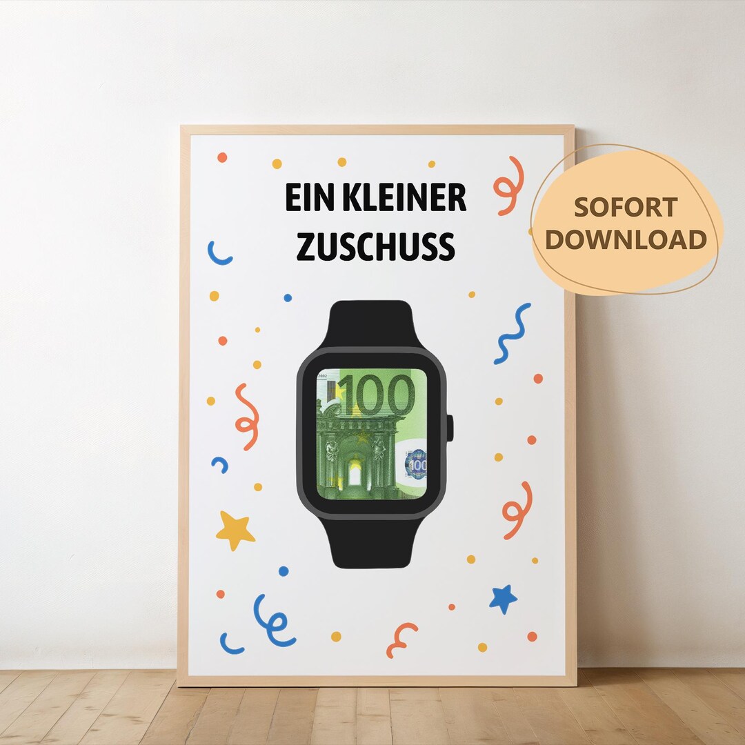 Smartwatch Cash Gift | Birthday Gift | Last-minute Birthday Gift | PDF ...