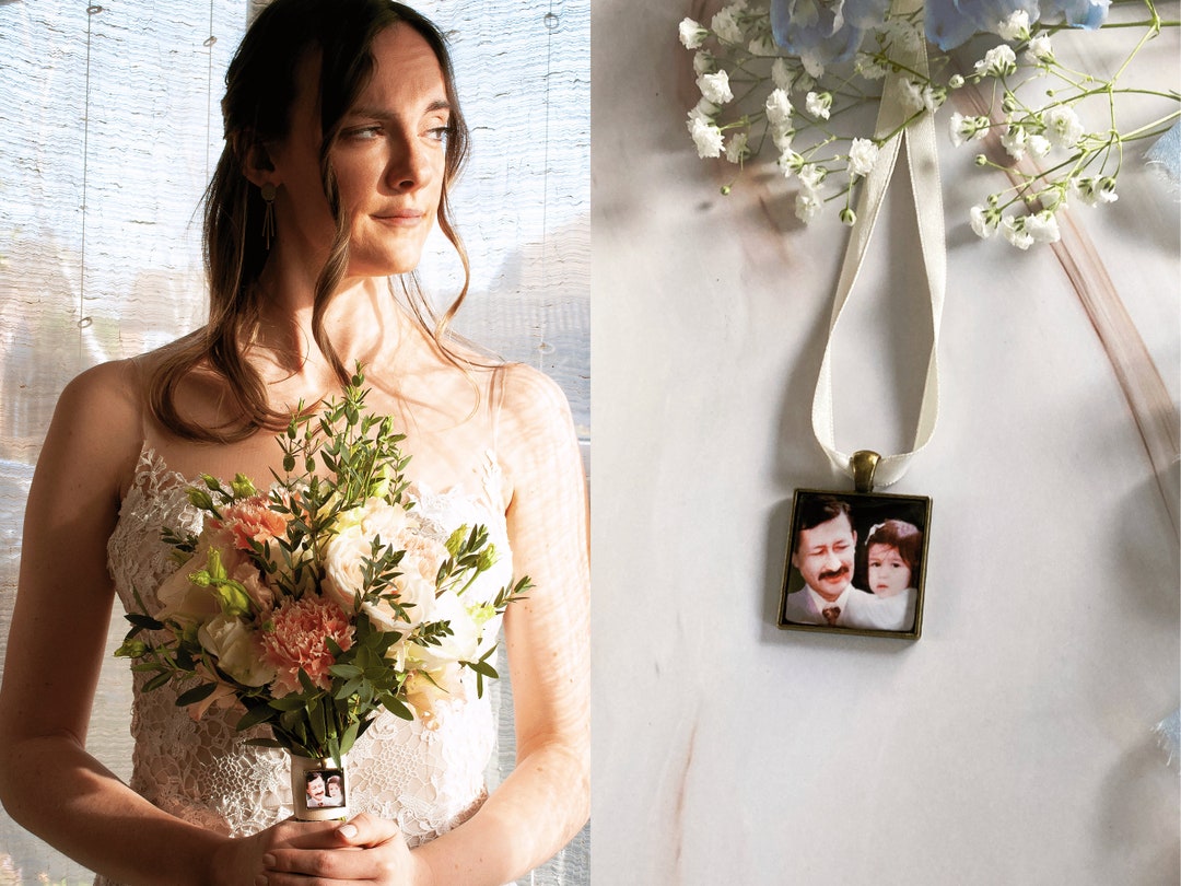 Bouquet Photo Charm, Personalised Photo Charm, Bridal Bouquet Charm ...