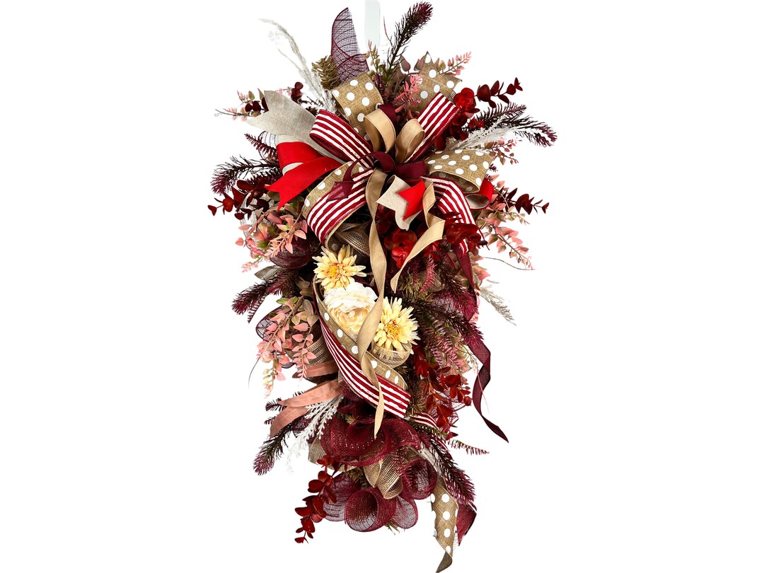 Swag Wreath for Front Porch, Everyday Decor for Spring, Spring Swag ...