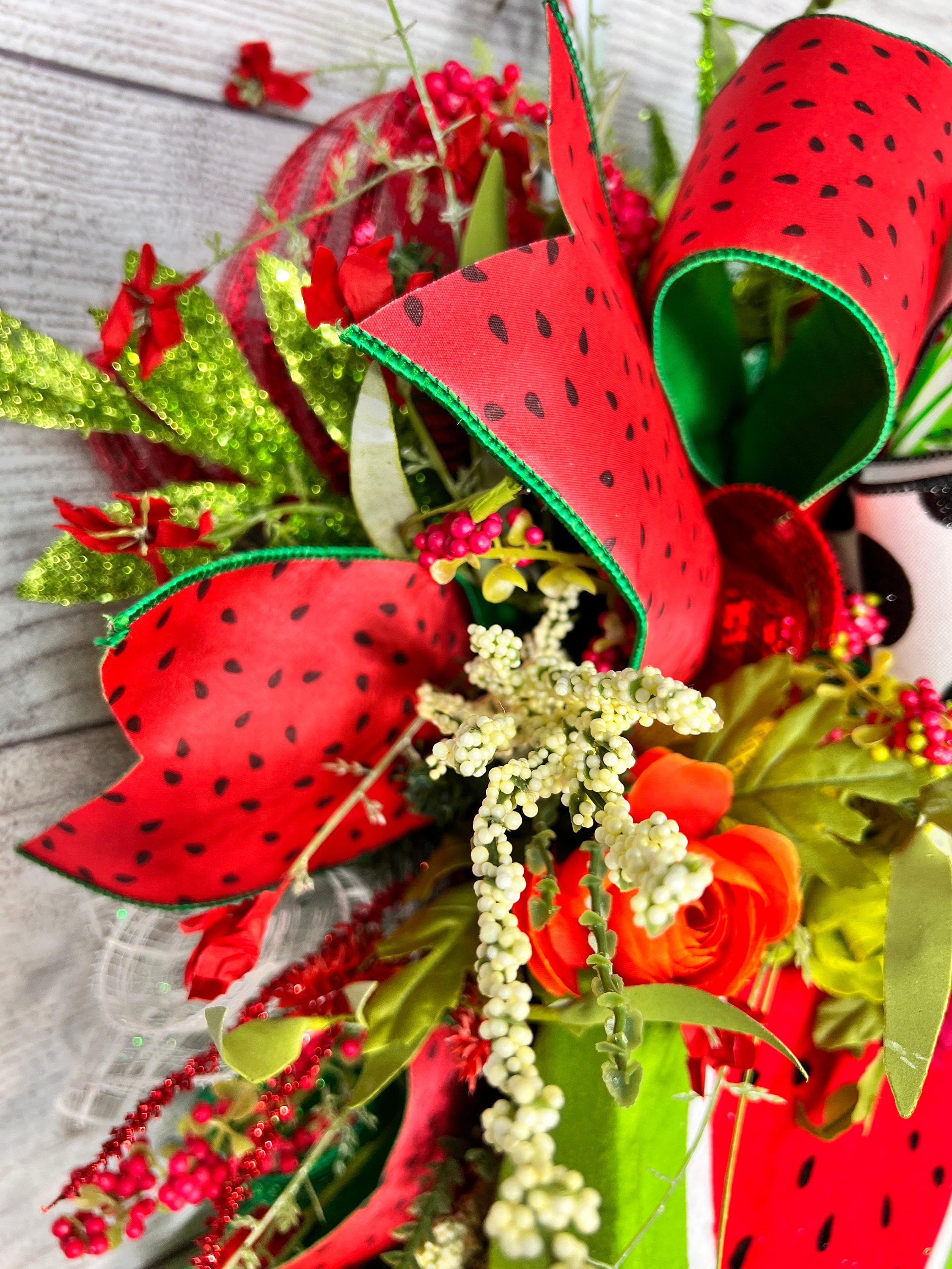 Summer Watermelon Wreath Summer Front Door Wreath Watermelon Picnic