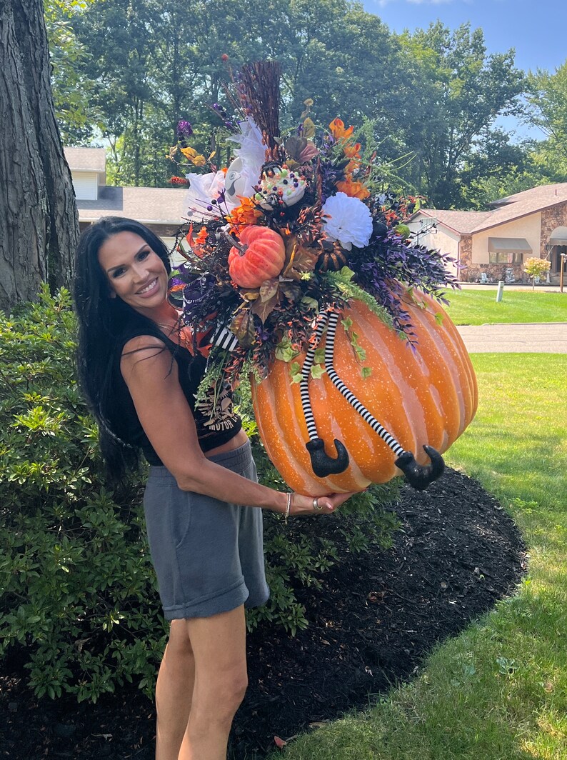 Extra Extra Large Pumpkin for Front Porch Jumbo Pumpkin Fall - Etsy