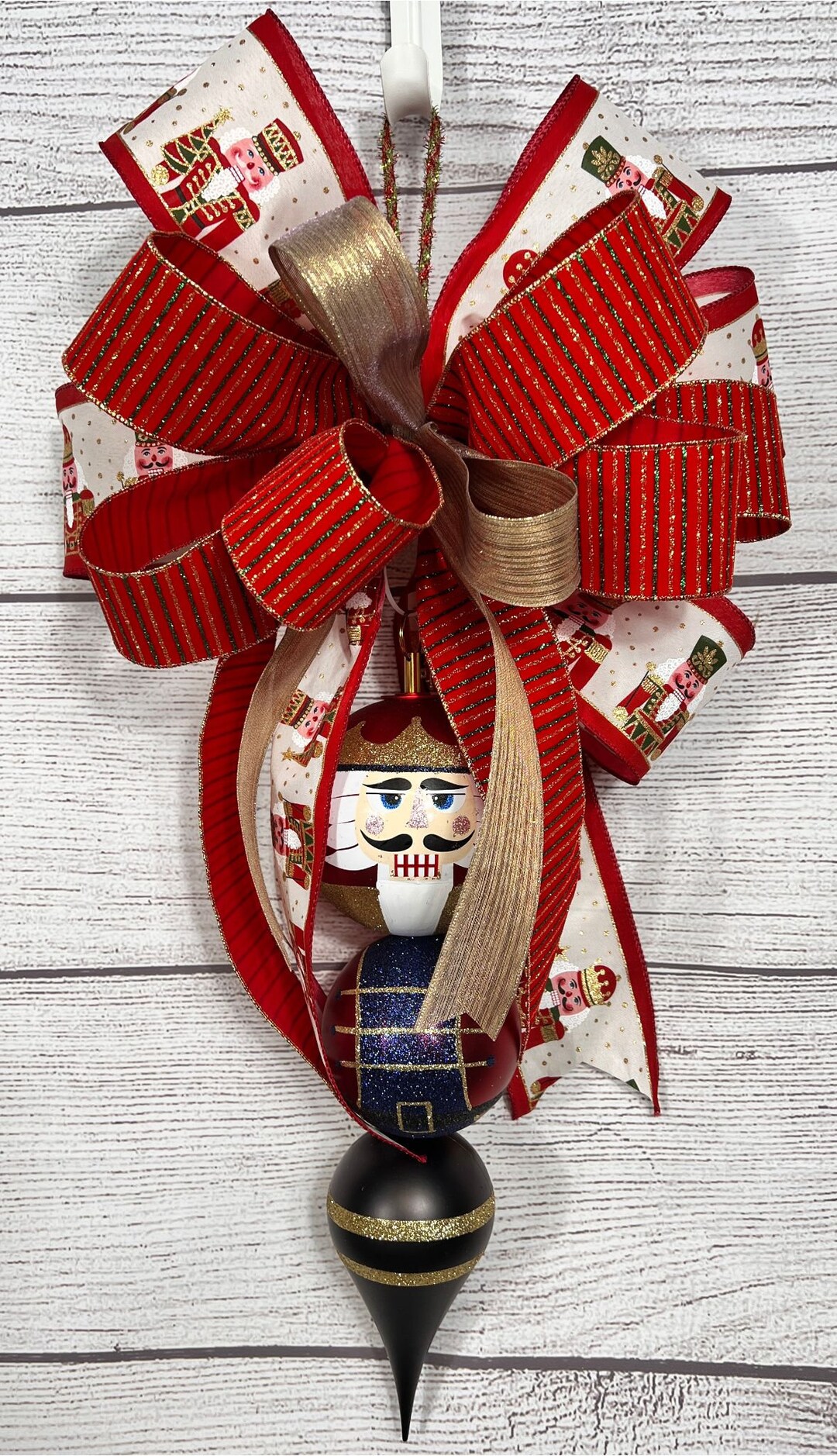 Nutcracker Ornament With Extra Large Bow Nutcracker With Bow - Etsy