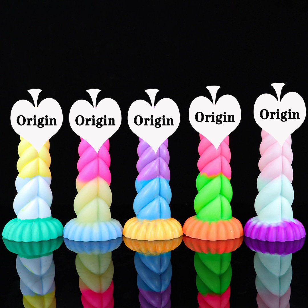 Fantasy Dildo With Suction Cup, Mixed Color Dildo, Silicone Sex Toy ...