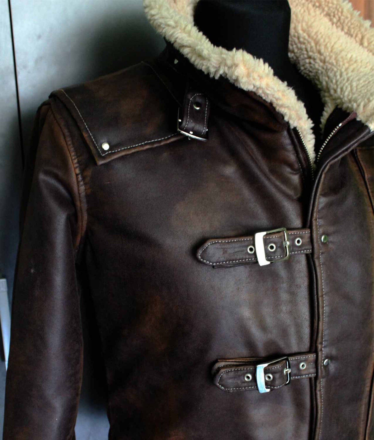 BJ Blazkowicz Wolfenstein Style Winter Costume Jacket Men, Women Brown ...