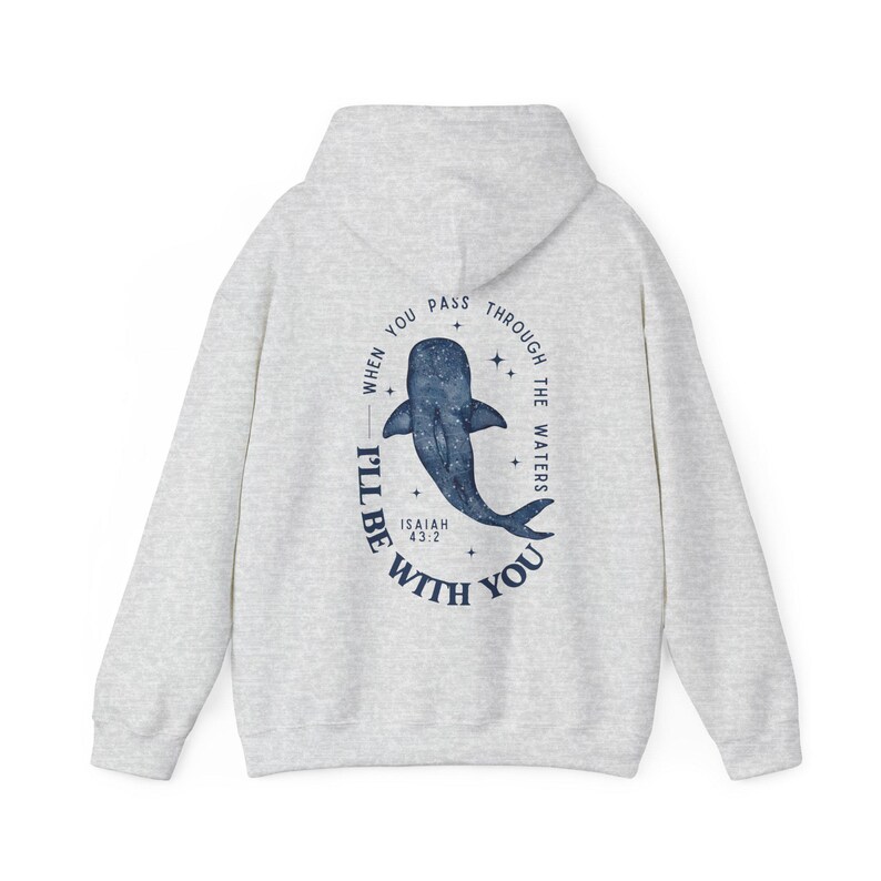 Whale Shark Christian Hoodie Inspirational Whale Hoodie Jesus Hoodie ...