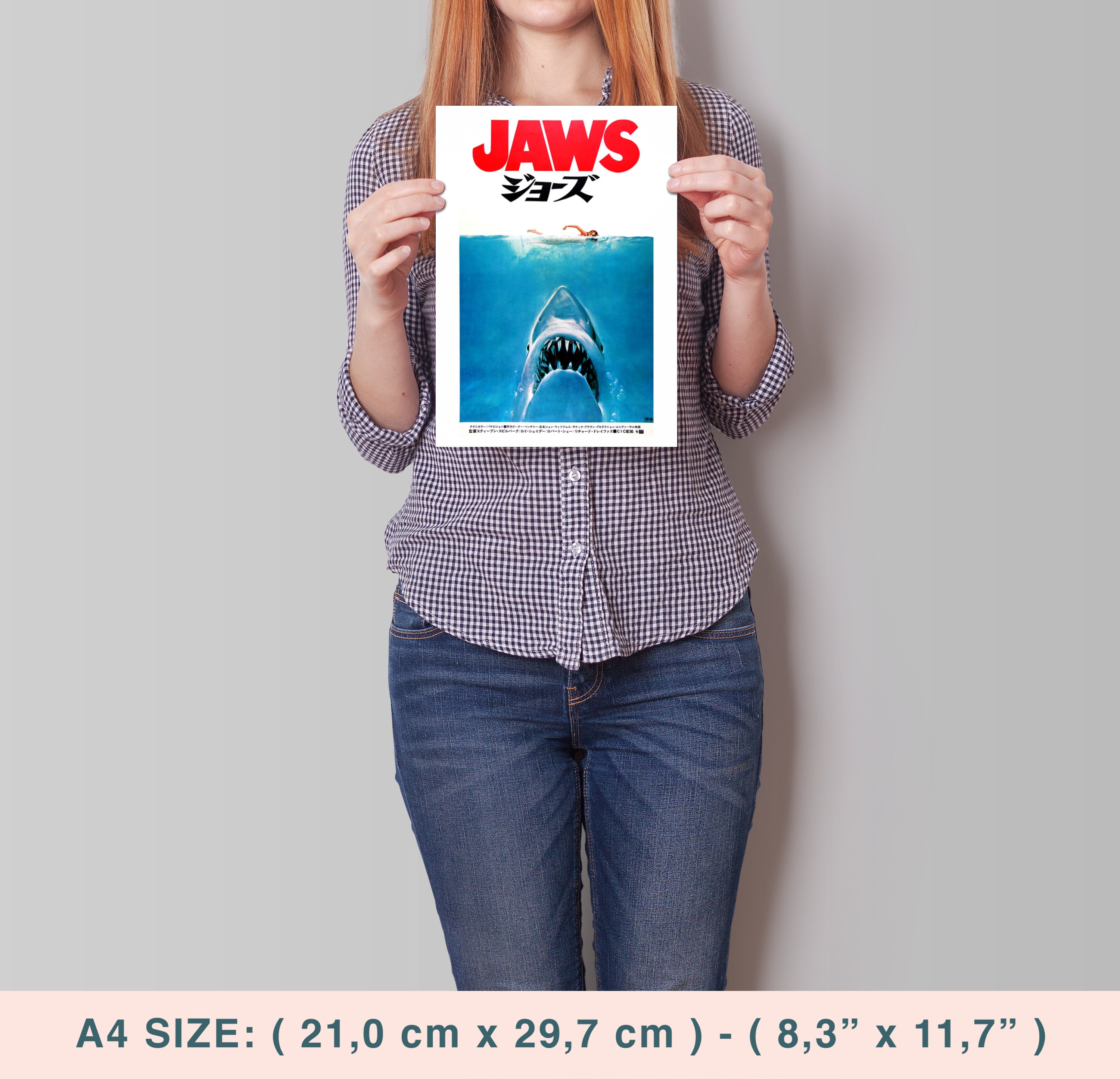 Jaws Steven Spielberg Roy Scheider 1975 HQ Retro Japanese - Etsy