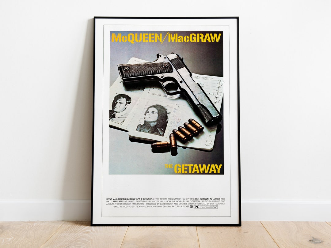 The Getaway, Sam Peckinpah, Steve Mcqueen, 1972 - Retro Movie Poster ...