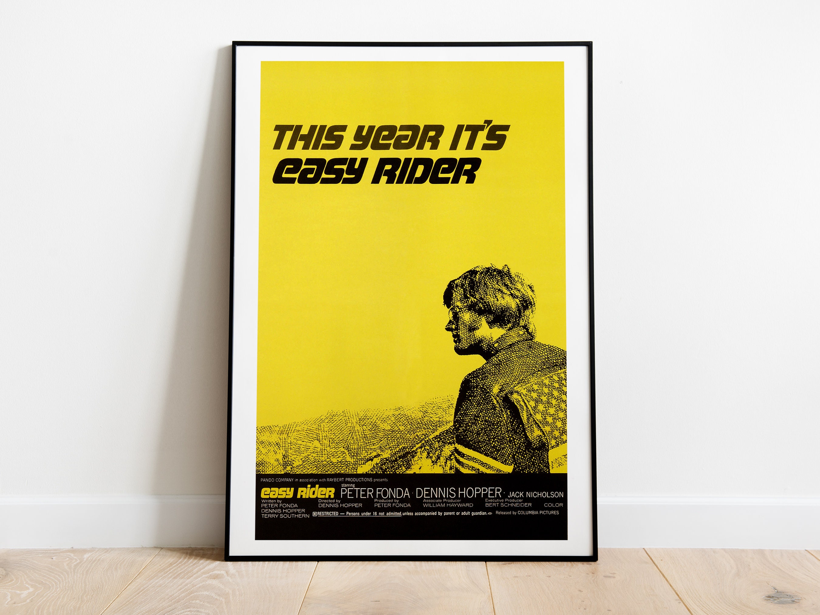 Easy Rider, Peter Fonda, Dennis Hopper, 1969 Vintage Retro Movie Poster ...