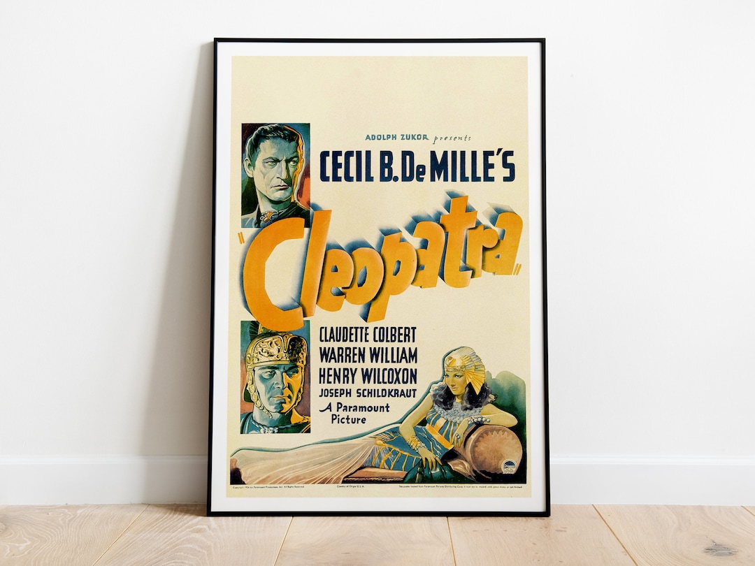Cleopatra, Cecil B. Demille, 1934 - Vintage Movie Poster, Premium Semi-glossy Paper - Etsy