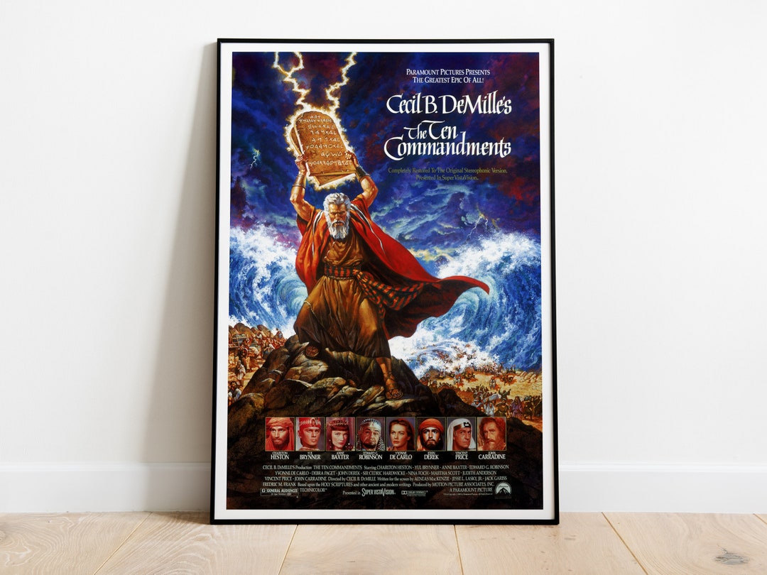 The Ten Commandments, Cecil B. Demille, 1956 - HQ Vintage Movie Poster ...