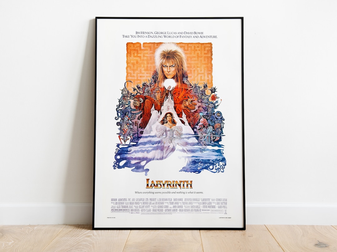 Labyrinth, Jim Henson, David Bowie, 1986 - HQ Vintage Movie Poster ...