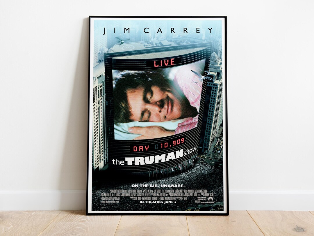 The Truman Show, Peter Weir, Jim Carrey, 1988 - HQ Movie Poster ...