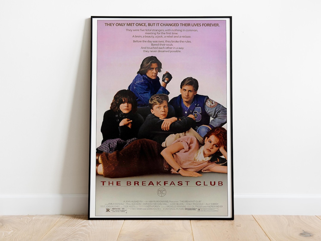 The Breakfast Club, John Hughes, 1985 - HQ Movie Poster, Premium Semi ...