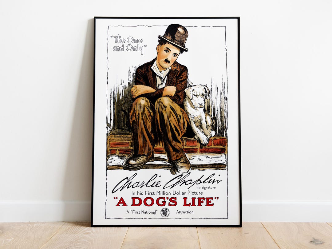 A Dog's Life, Charlie Chaplin, 1918 - High Quality Movie Poster ...