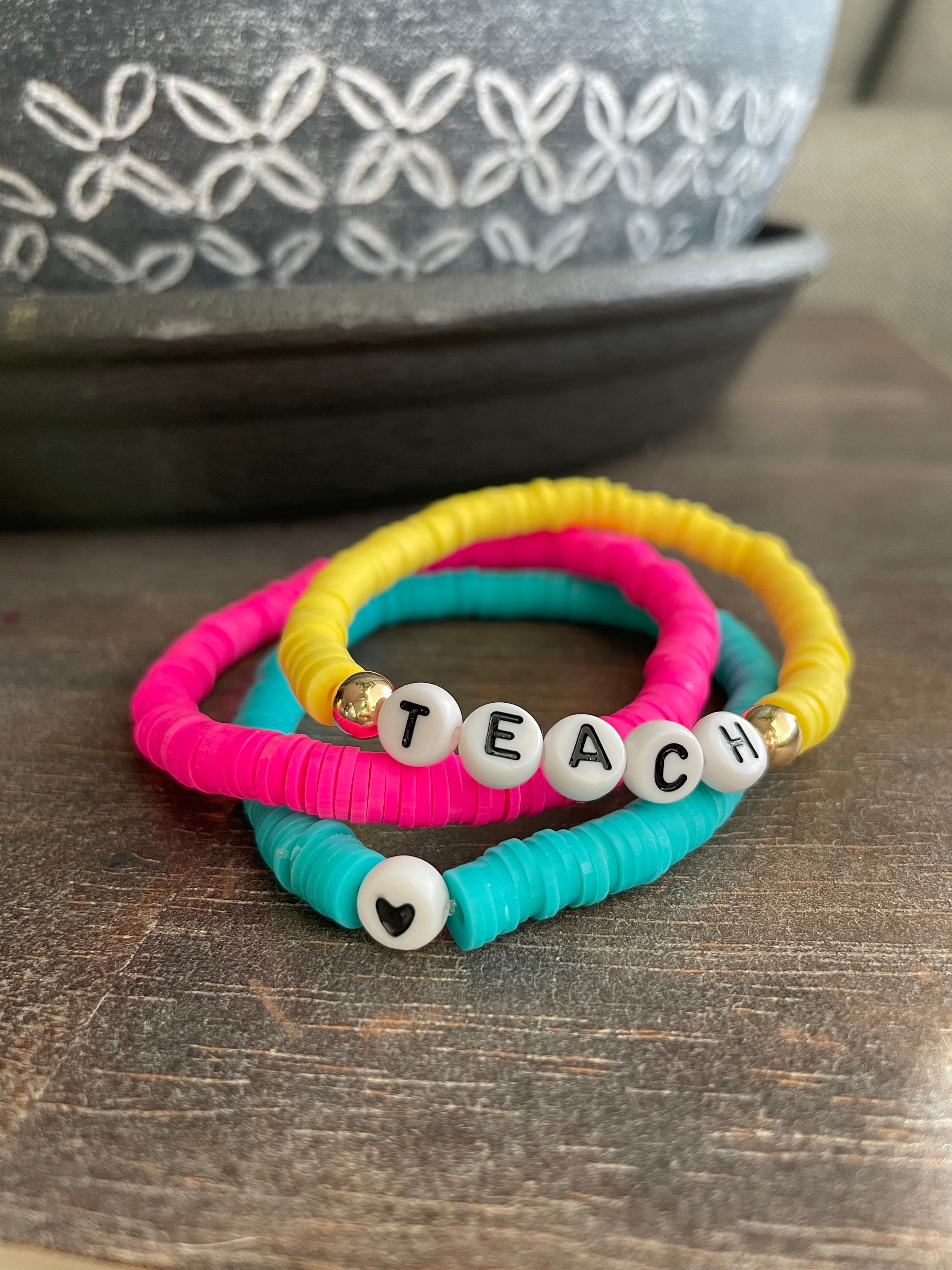 Teacher Appreciation: CLASSY TEACHER Collection - Bracelets to Stack | Teacher Bracelet ...