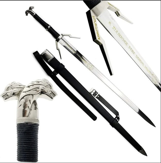 The Witcher Sword Swords of Geralt of Rivia Great Sword and Feline ...