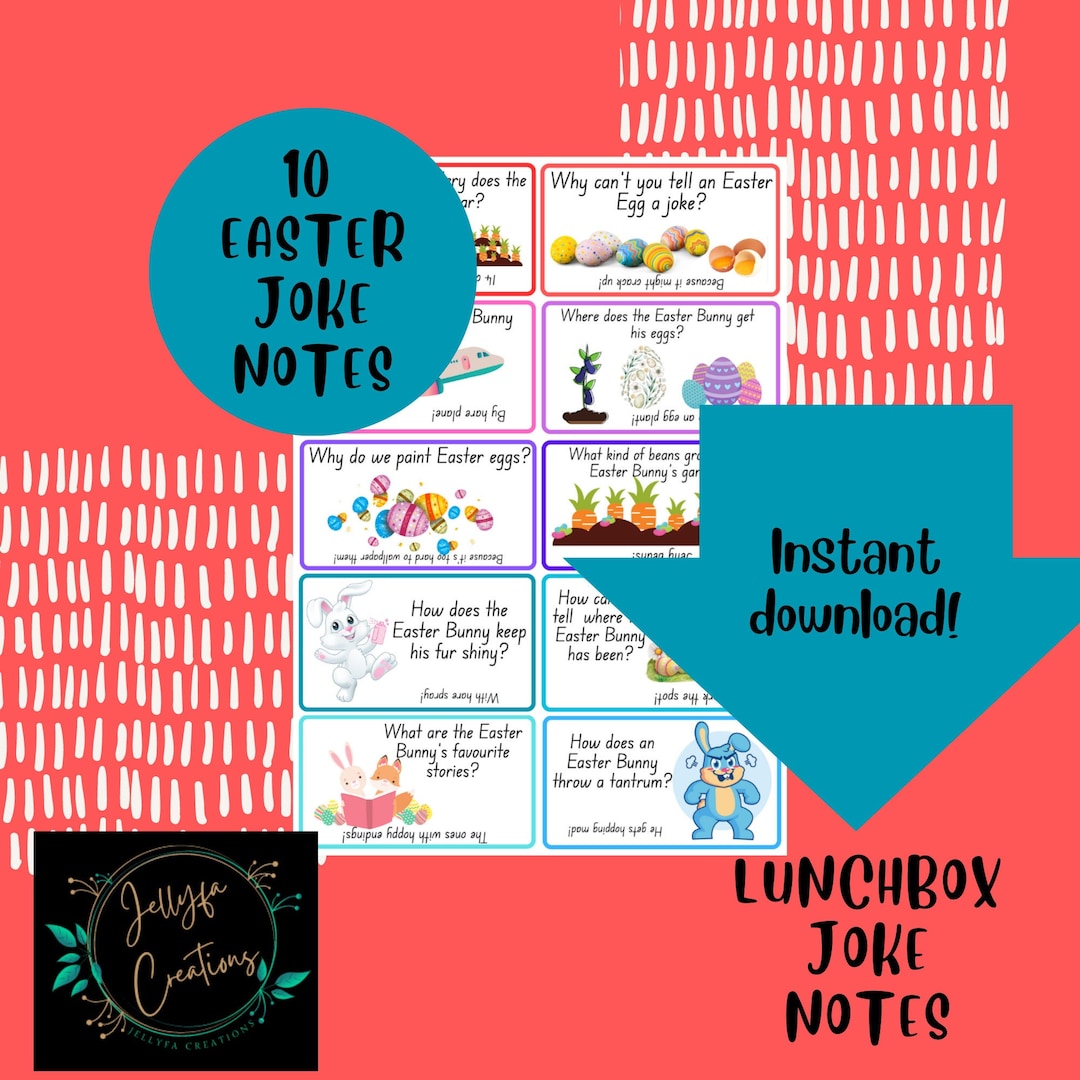 10 Easter Lunch Box Notes Jokes for Kids - Etsy