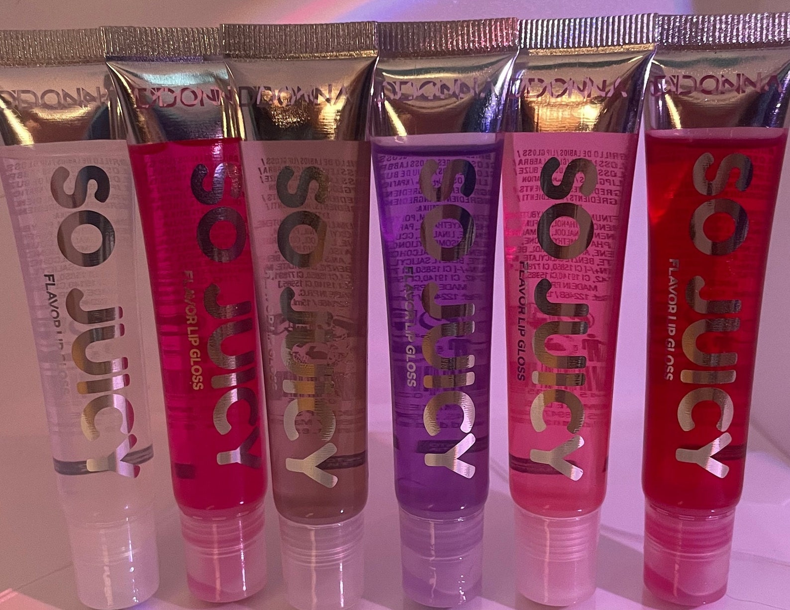 6 Pack Lip Gloss, so Juicy Gloss, Makeup Gift Gloss, Fruity Flavor ...