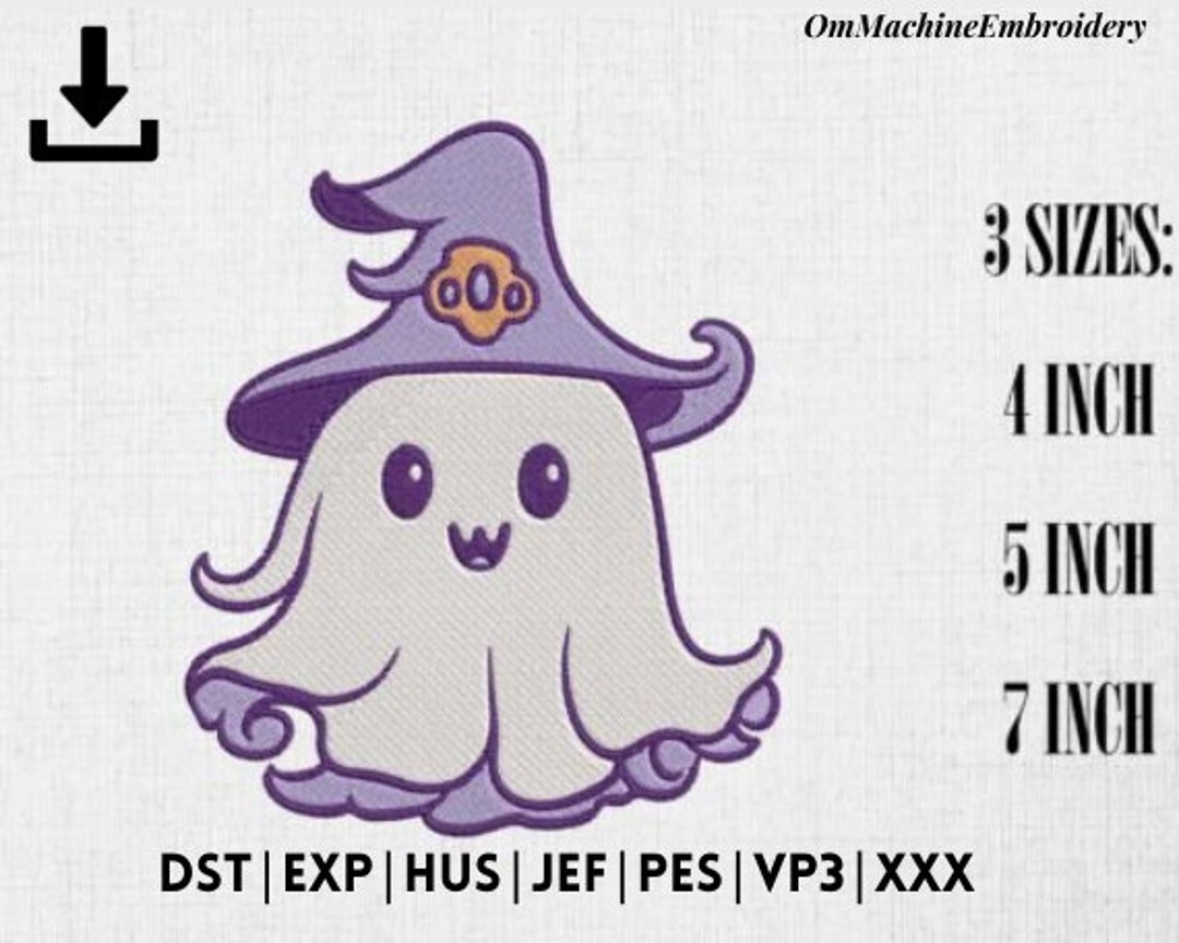 Cute Ghost Machine Embroidery Design Halloween Ghost - Etsy