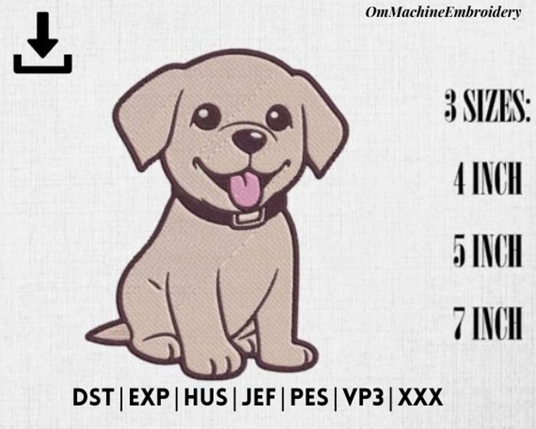 Labrador Dog Machine Embroidery Design Retriever Dog - Etsy