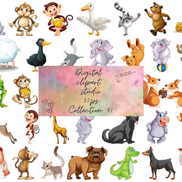 Animals Clip Art - Etsy