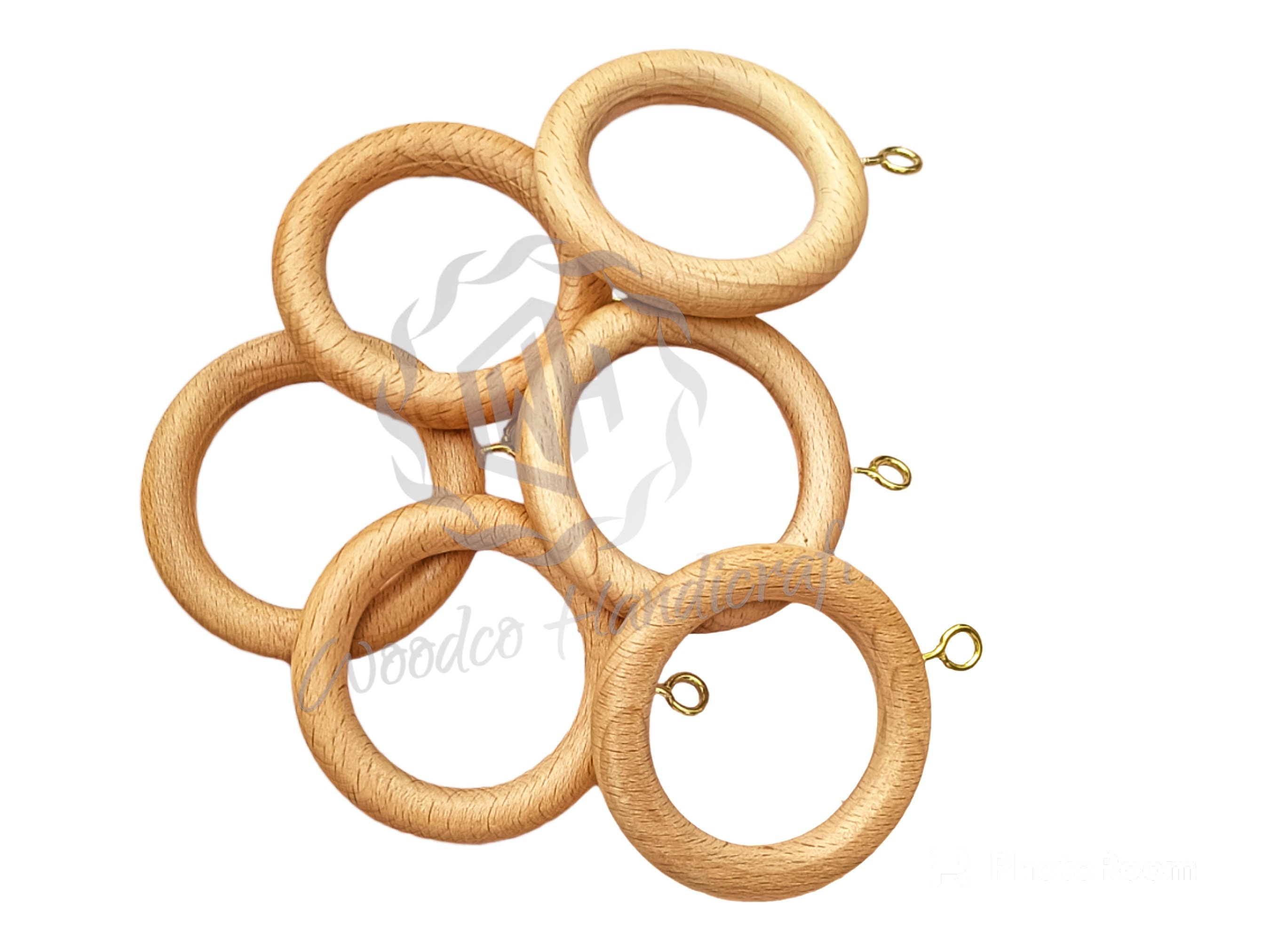 Handmade Wooden Curtain Ring for Hanging Curtain Wood Drapery Ring ...