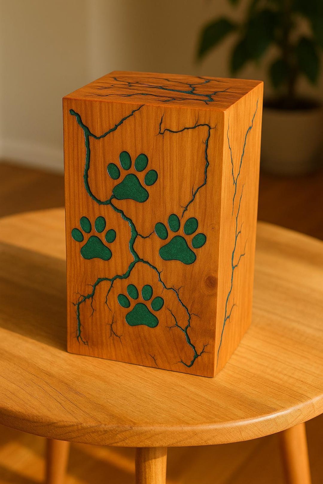 Handmade Wooden Pet Urn Box: Rustic Cremation Memorial Keepsake - Etsy