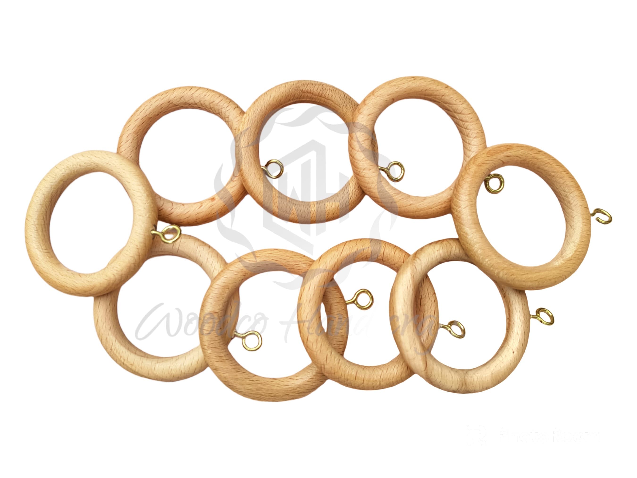 Handmade Wooden Curtain Ring for Hanging Curtain Wood Drapery Ring ...