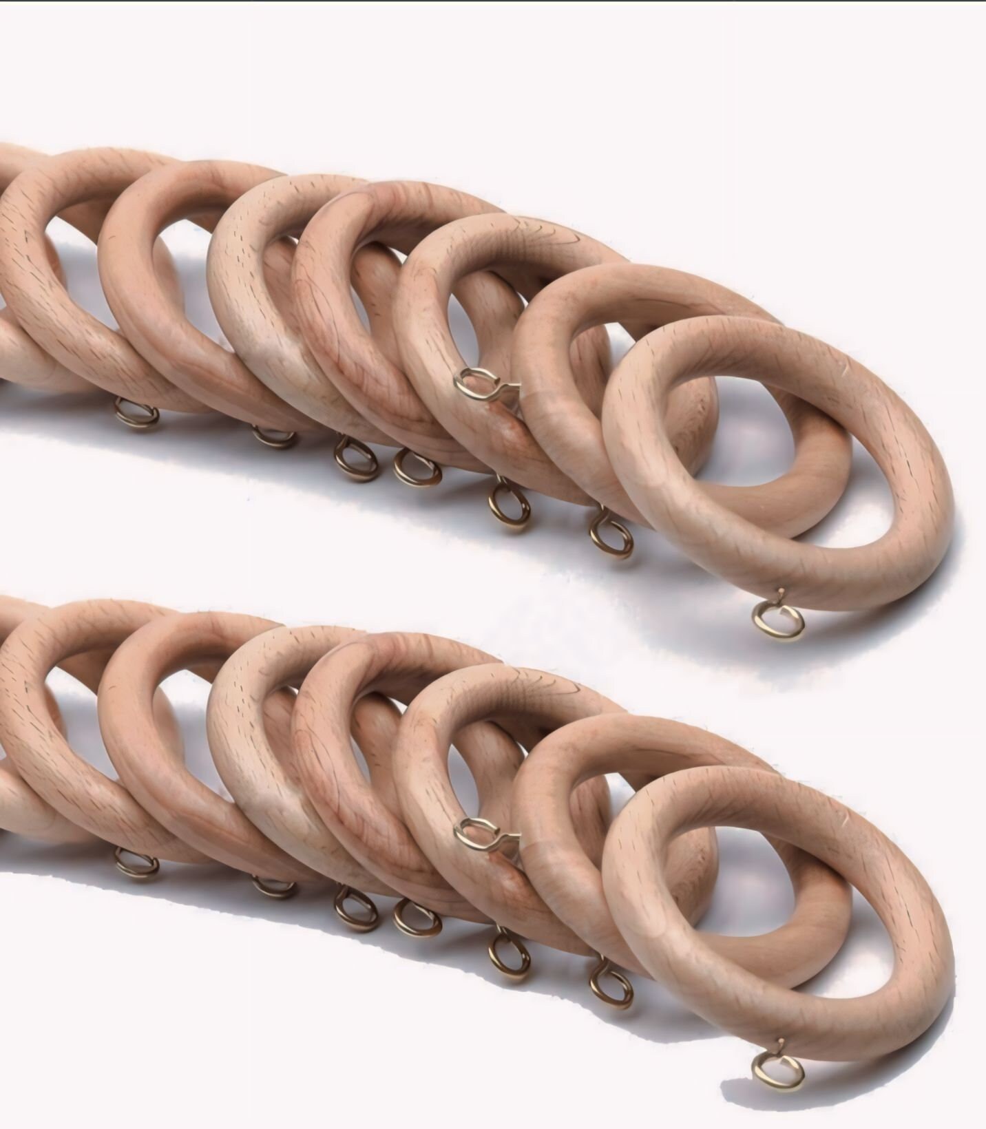 Handmade Wooden Curtain Ring for Hanging Curtain Wood Drapery Ring ...