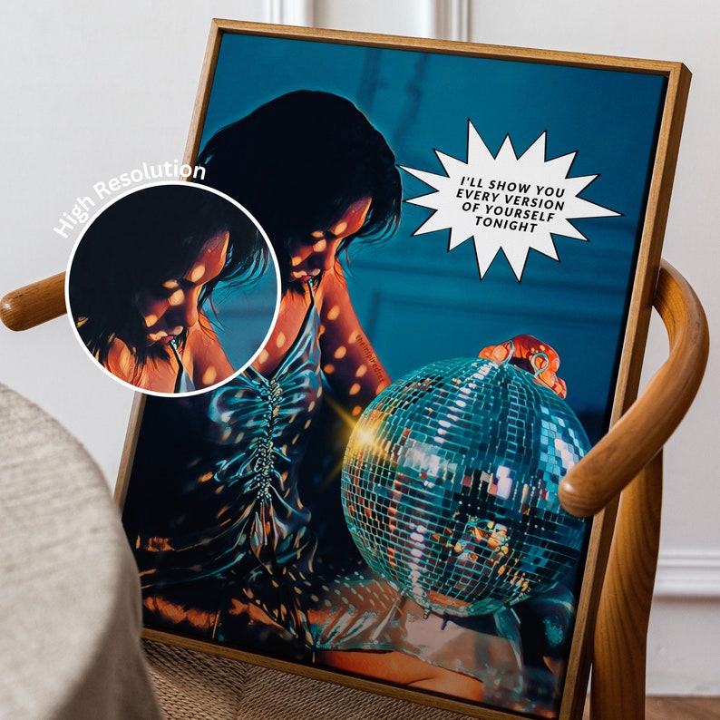 Taylor Swift Mirrorball Poster Disco Print Shining Just for - Etsy