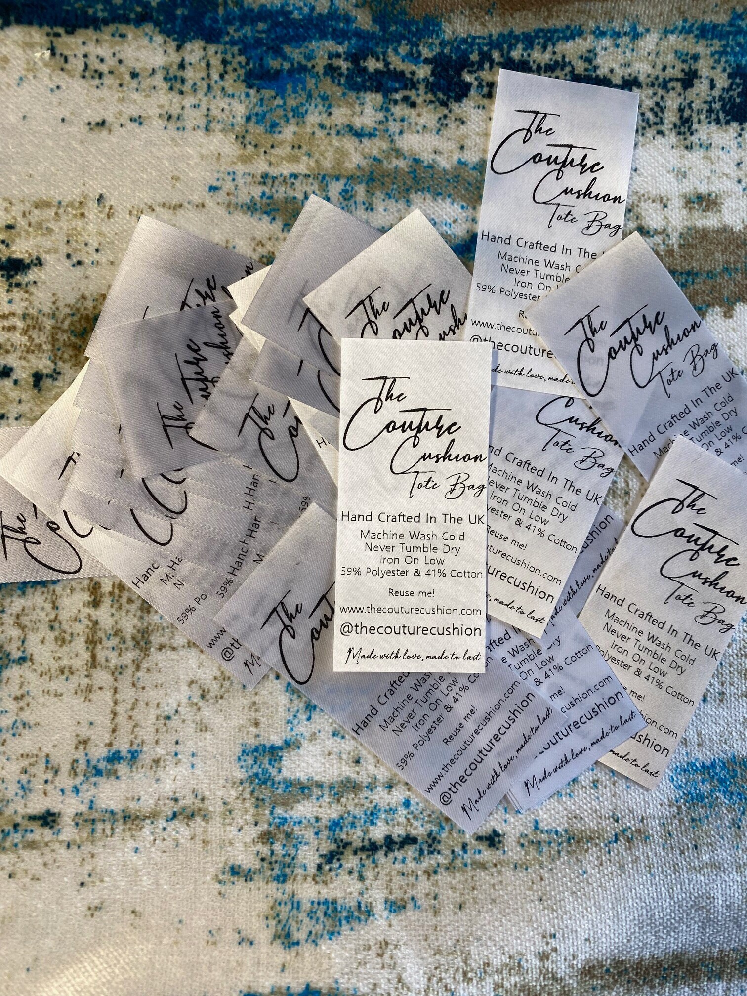 Custom Satin Care Labels Wash Care Labels Sew in Custom Garment Labels ...