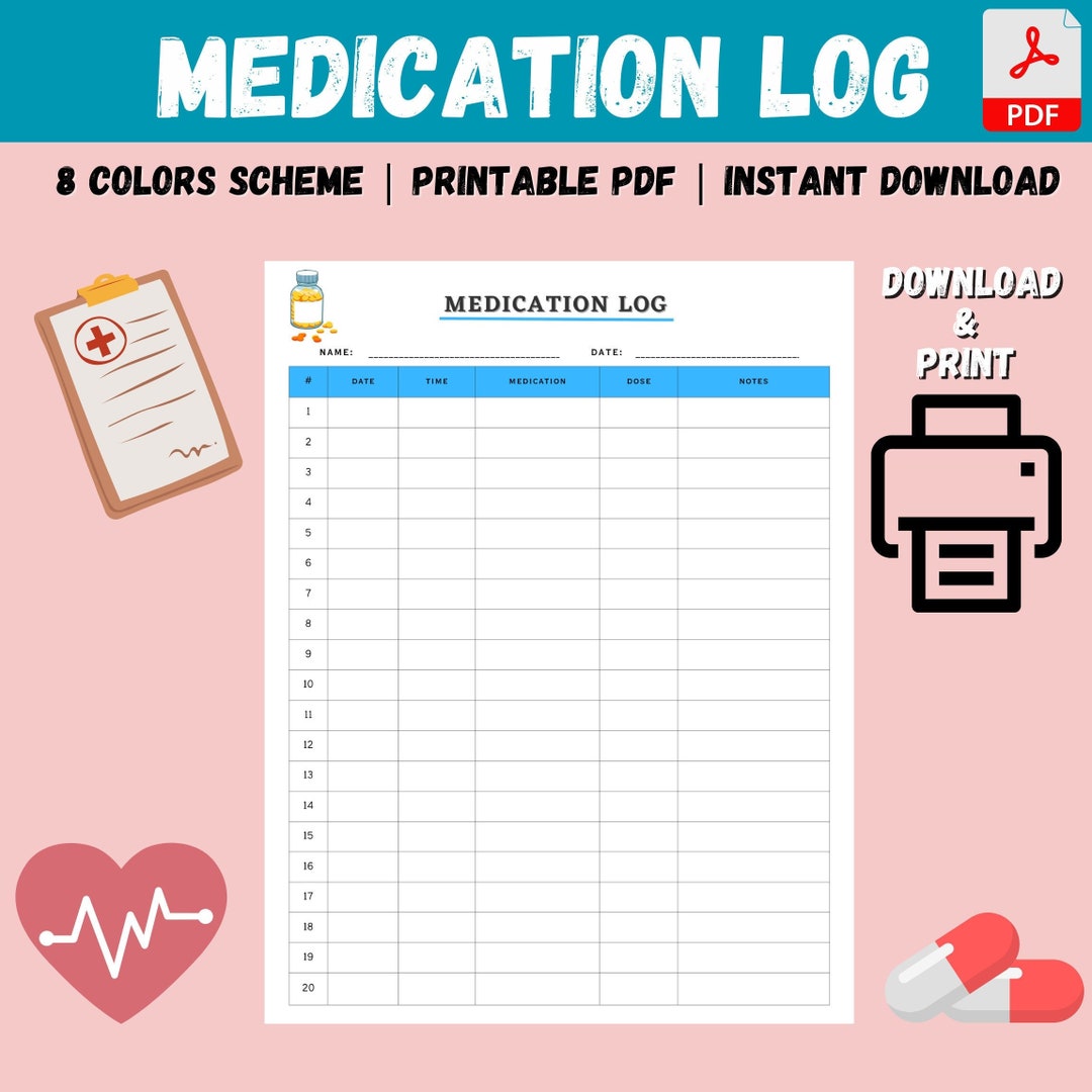 Monthly Medication Tracker Printable | Printable Medication Tracker ...