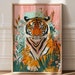 Whimsical Tiger Illustration Print, Vibrant Tiger Art Print, Modern ...