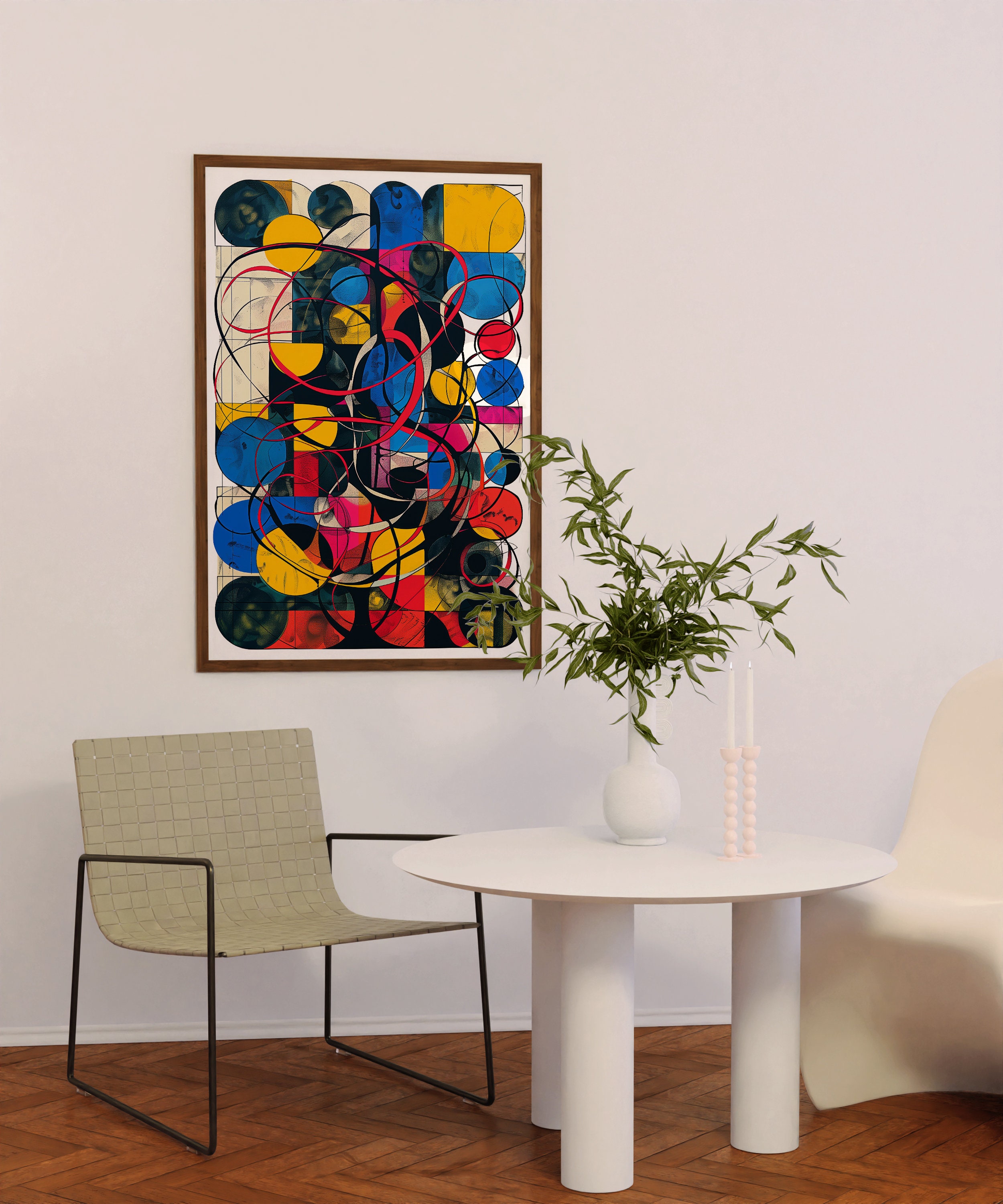 Abstract Art Print, Modern Digital Printable Art, Vibrant Colors Wall ...