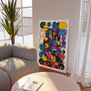 Abstract Art Print, Modern Digital Printable Art, Vibrant Colors Wall ...