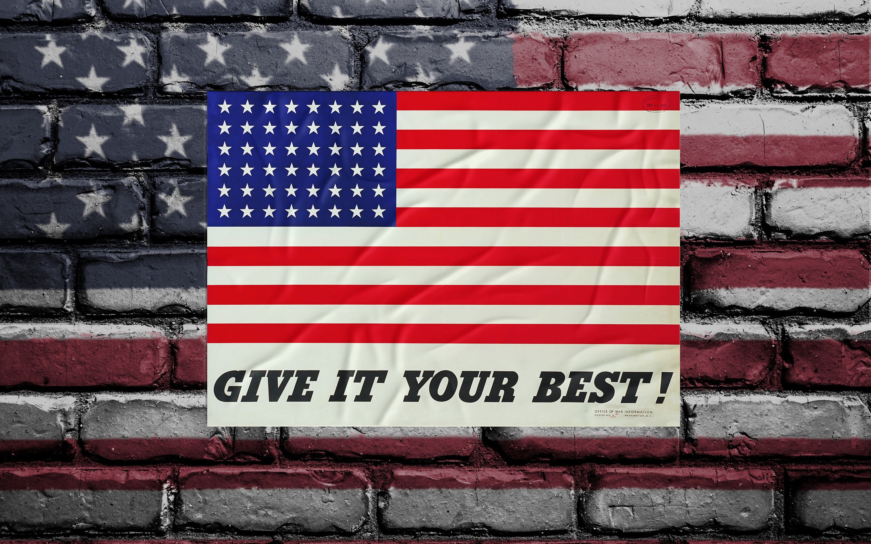 WWII American Flag Propaganda Poster, Classroom Decor, PRINTED ...