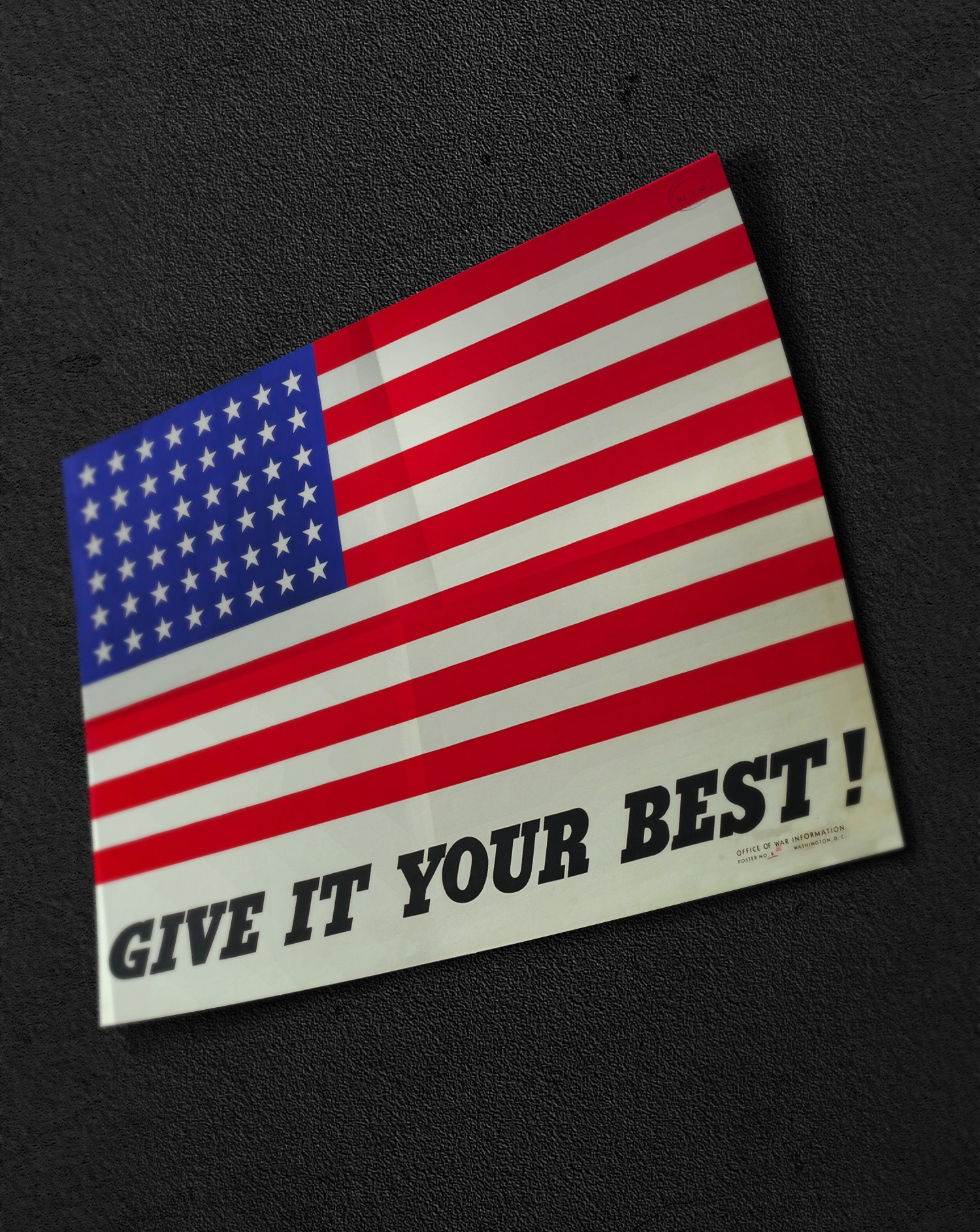 WWII American Flag Propaganda Poster, Classroom Decor, PRINTED ...