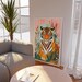 Whimsical Tiger Illustration Print, Vibrant Tiger Art Print, Modern ...