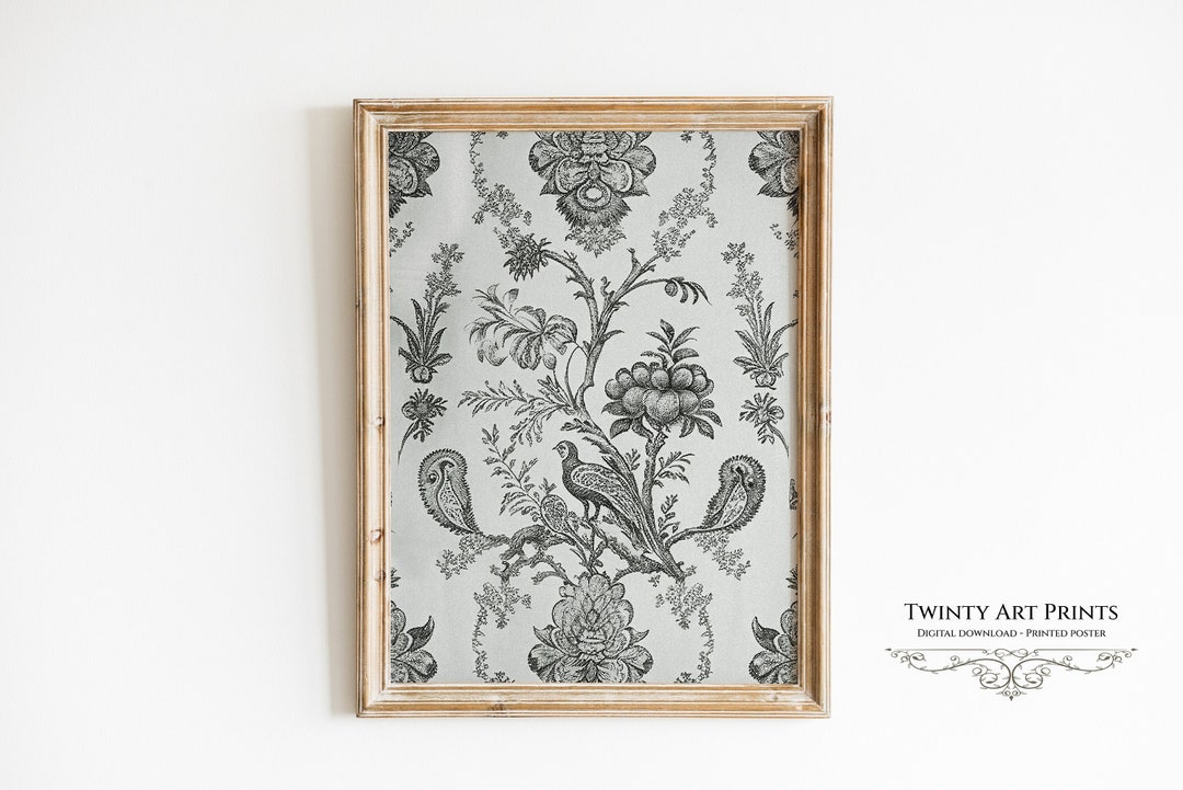 Vintage Pattern Printable Decor Old-fashioned Tapestry Art Landscape ...