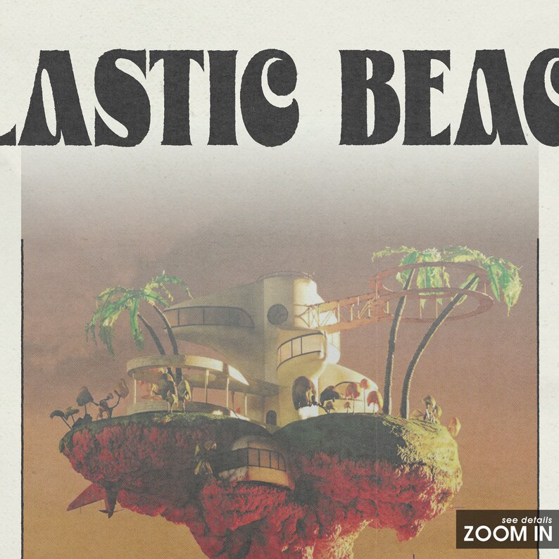 Gorillaz Posters / Plastic Beach Poster / Album Cover Poster - Etsy