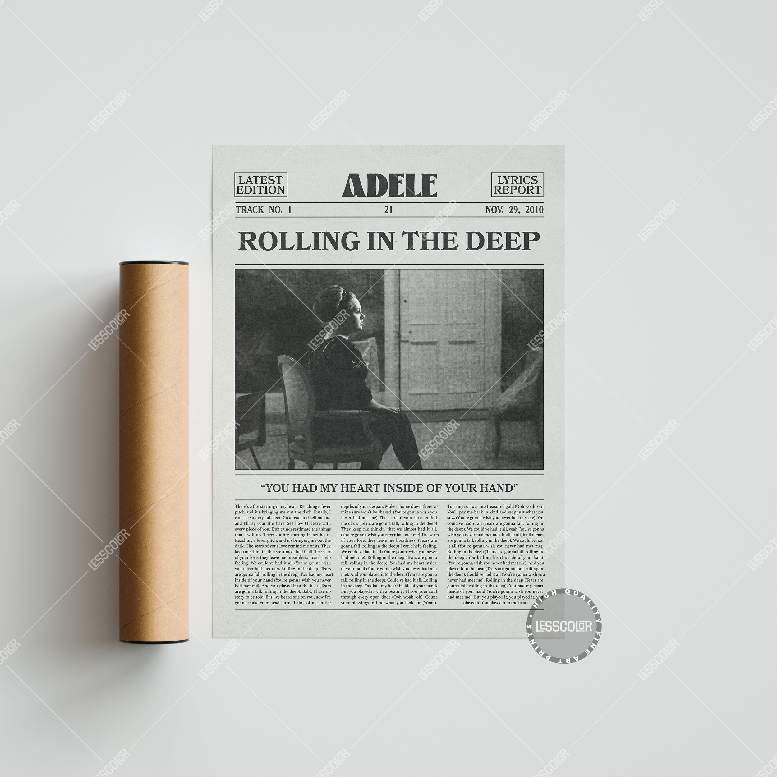 Adele Retro, Rolling in the Deep Poster sold by Andrey Klimenok | SKU ...