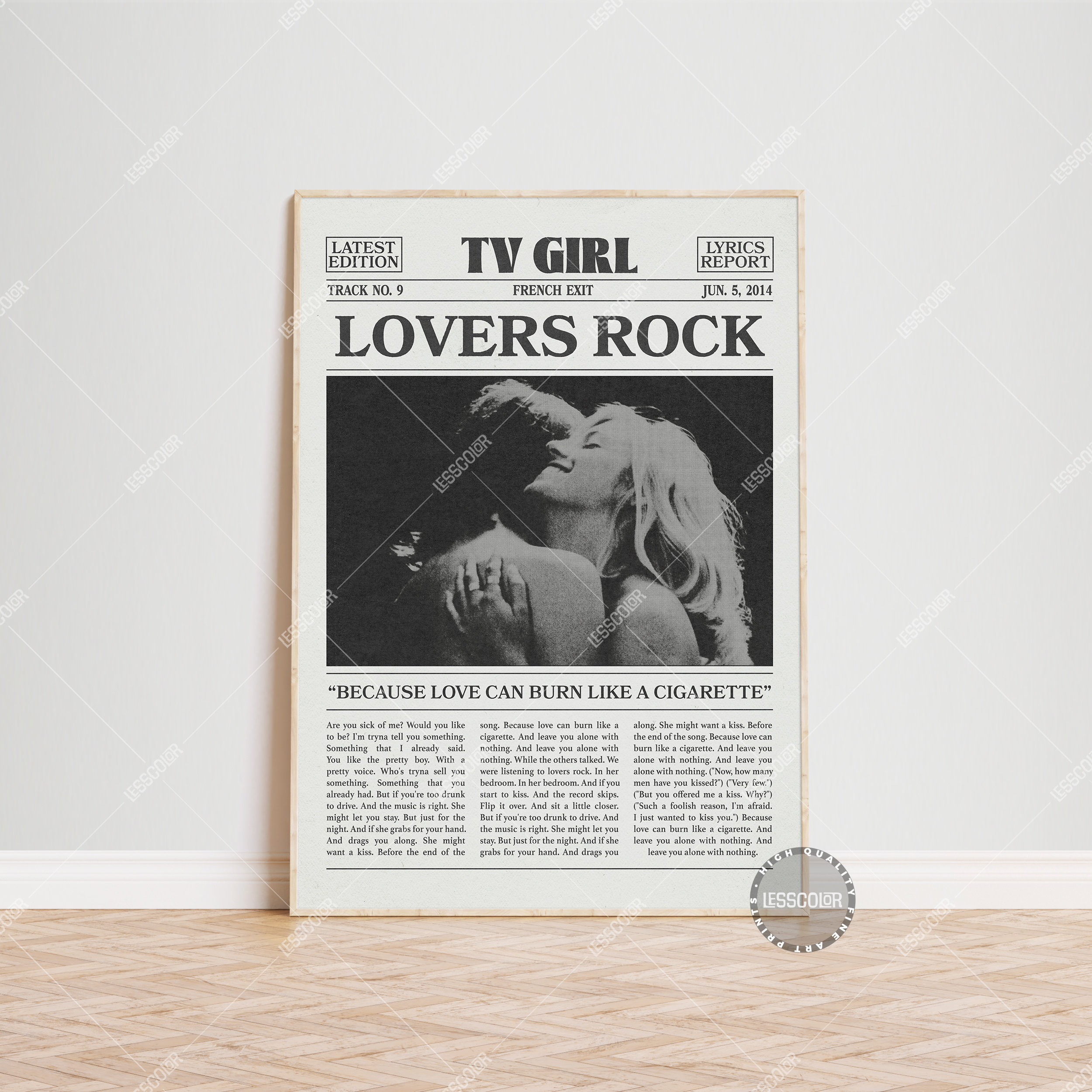 TV Girl Retro, Lovers Rock Poster, Lovers Rock Lyrics Designed & Sold ...